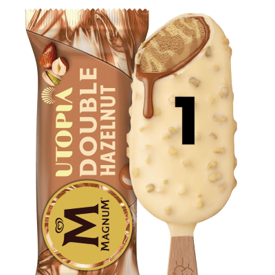 Magnum Utopia Double Hazelnut 20x85 ml – Exklusiv hasselnötsglass med ...